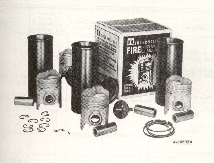 NOS International Harvester Piston And Sleeve Sets Weber's Tractor ...